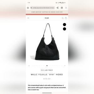 Colab | Bags | Colab Mille Feuille Vivi Hobo Bag | Poshmark